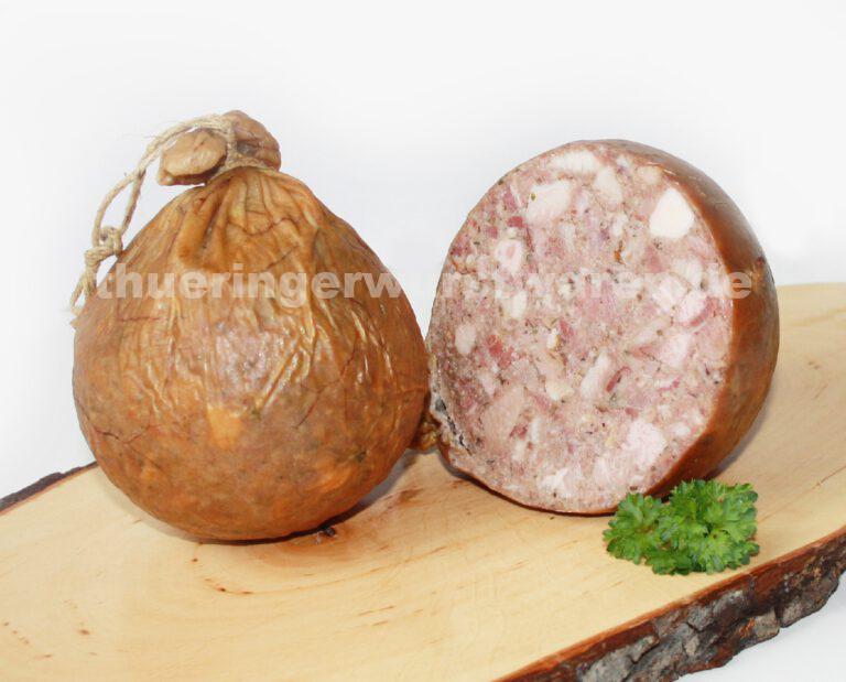 Original Thüringer Presskopf in der Blase - Fleischerei Müller ... iss ...